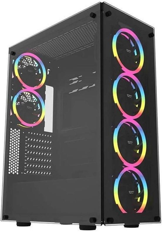 Obudowa komputerowa Darkflash Computer Case Phantom + 6 fans (black ...