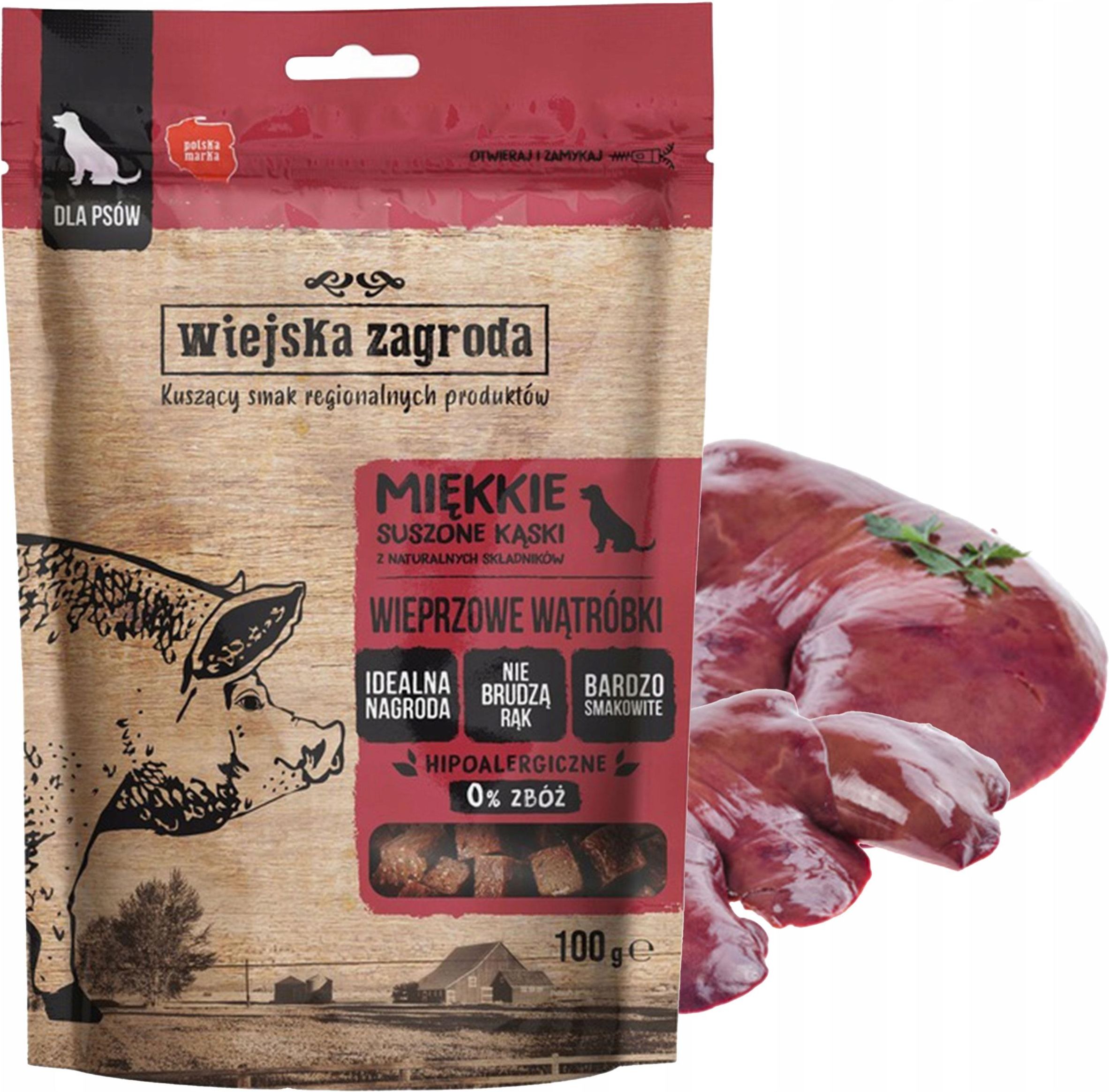 Karma Wiejska Zagroda Zdrowy Przysmak Dla Psa Mix Smaków 5X100G - Ceny ...