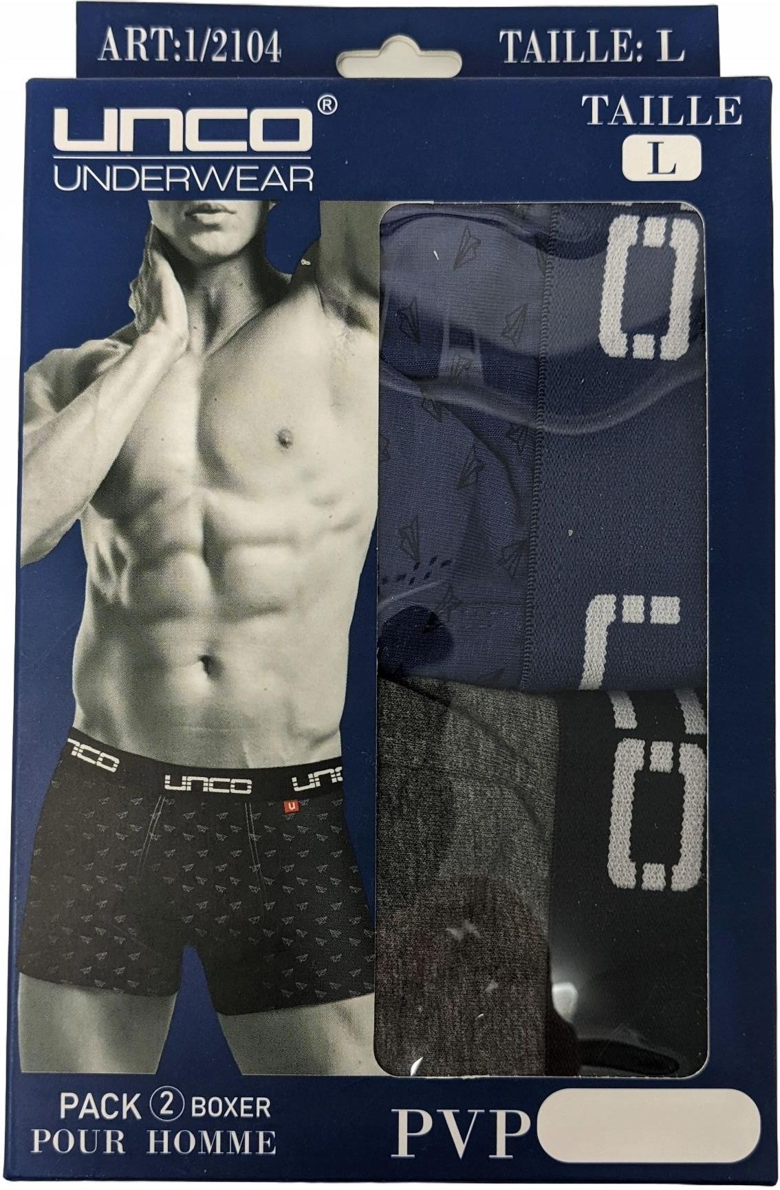 Majtki Bokserki UNCO UNDERWEAR 2-PAK Bawełna r. L (84 cm) - Ceny i ...