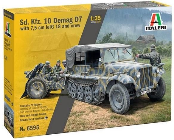 Italeri 1:35 Sd Kfz 10 Demag D7 With 7,5 Cm Leig 18 Crew 6595 - Ceny i ...