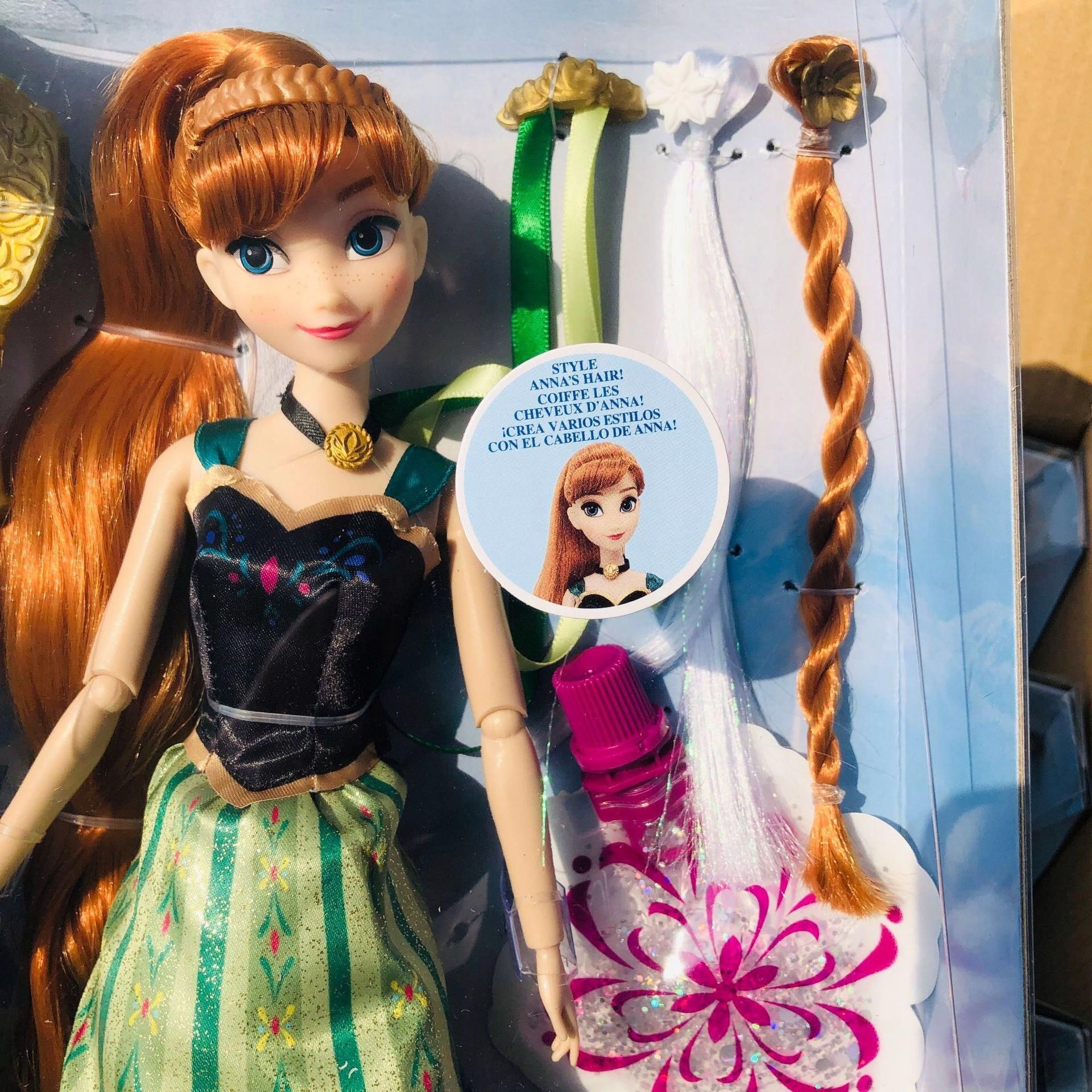 Lalka Disney Lalka Frozen Kraina Lodu Anna Z Długimi Włosami 9Szt ...