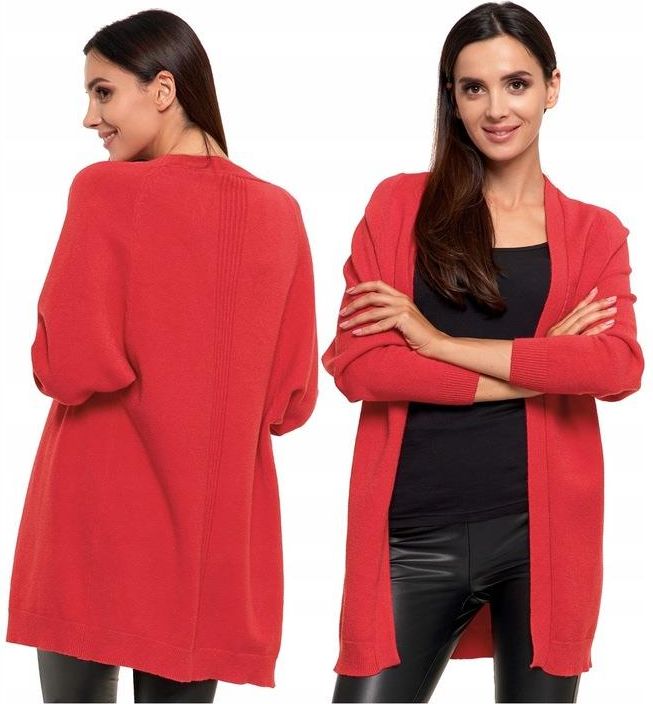 Długi Sweter Damski Kardigam Kobiecy Sweter Narzutka Moraj Malinowy R.m - Ceny i opinie - Ceneo.pl