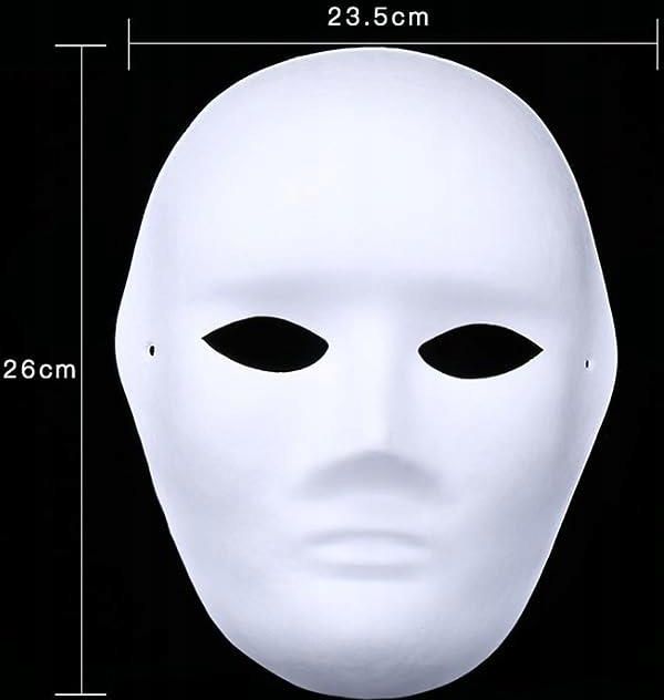 10X Maska Twarz Człowieka Do Malowania Diy Z Pulpy BIAŁA - Ceny i ...
