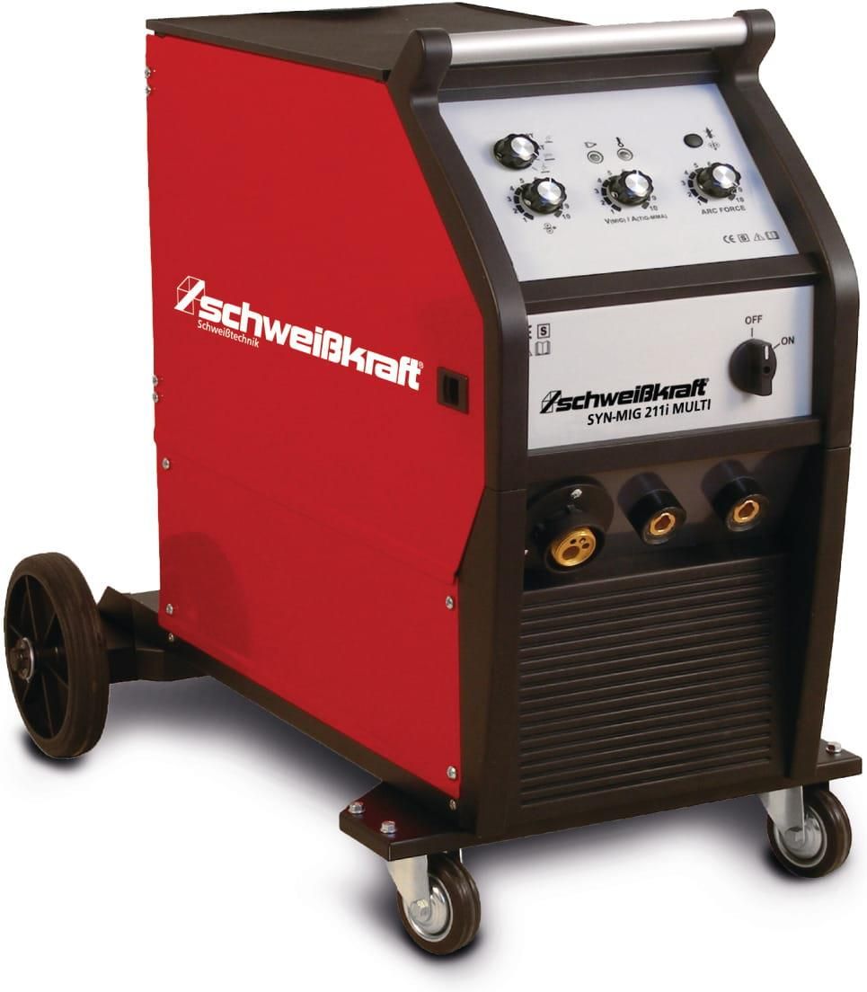 Spawarka Schweisskraft Inwertorowy Półautomat Spawalniczy Mig/Mag Tig - Syn-Mig 211I Multi ...