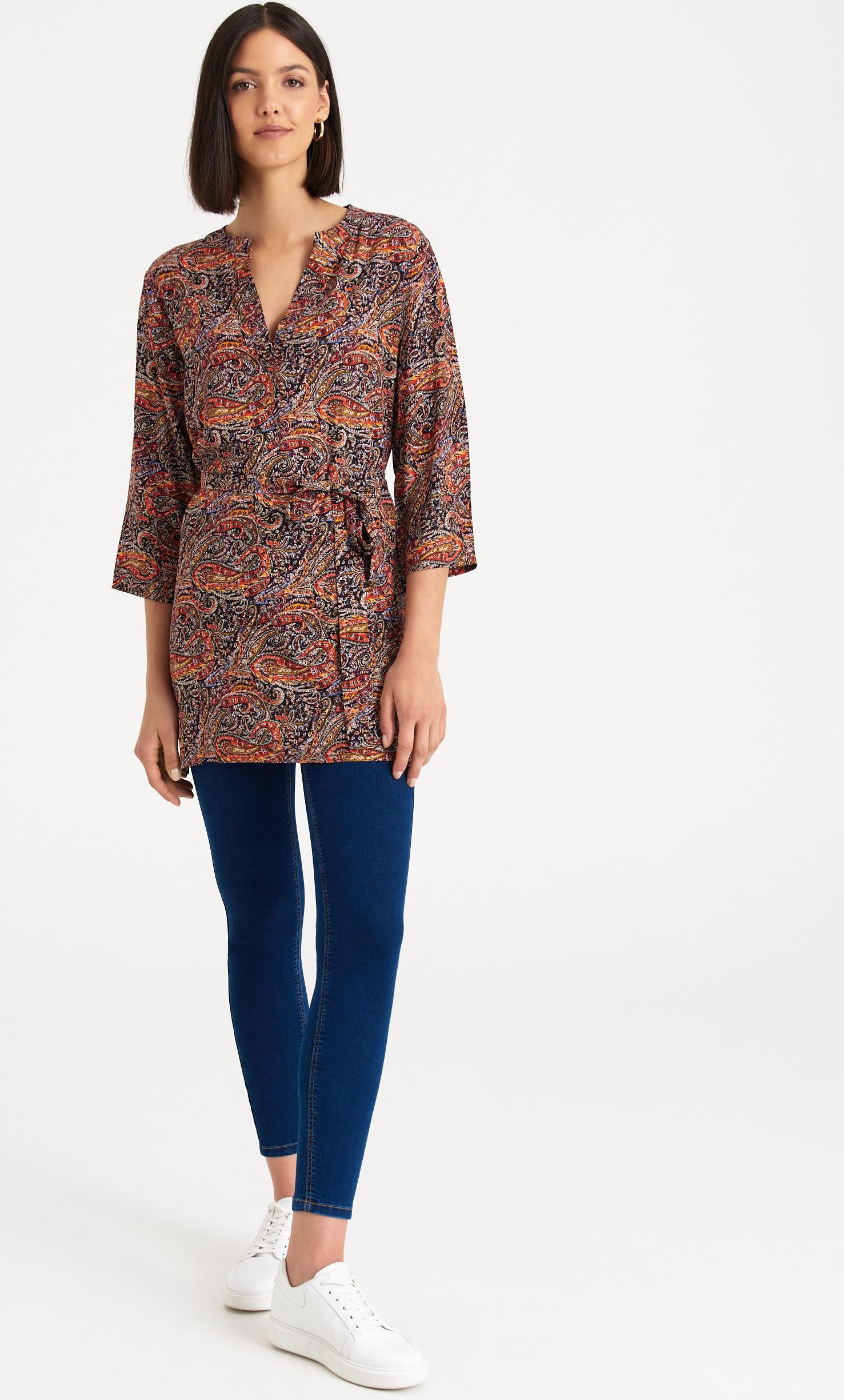 Tunika damska Greenpoint TUN1120001W22PSL01 38r. Paisley Pattern 01 ...