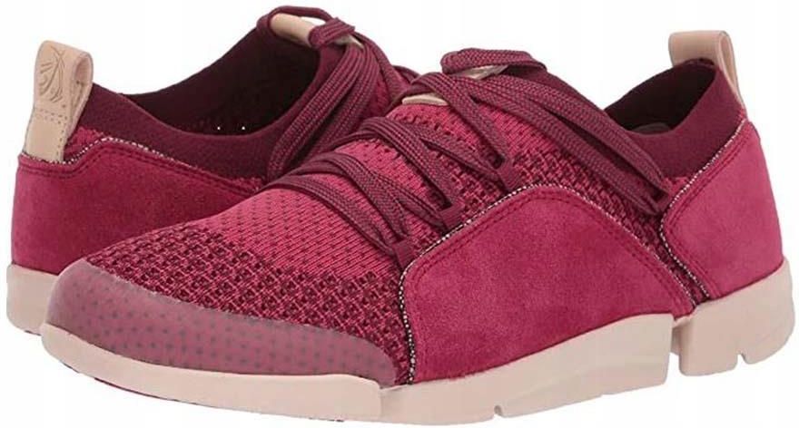 Buty sportowe damskie Clarks Tri Amelia czerwone skórzane lekkie 37 - Ceny i opinie - Ceneo.pl