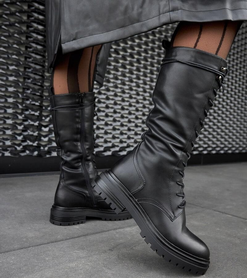 Czarne wysokie wiązane workery 26322 38 - Ceny i opinie - Ceneo.pl