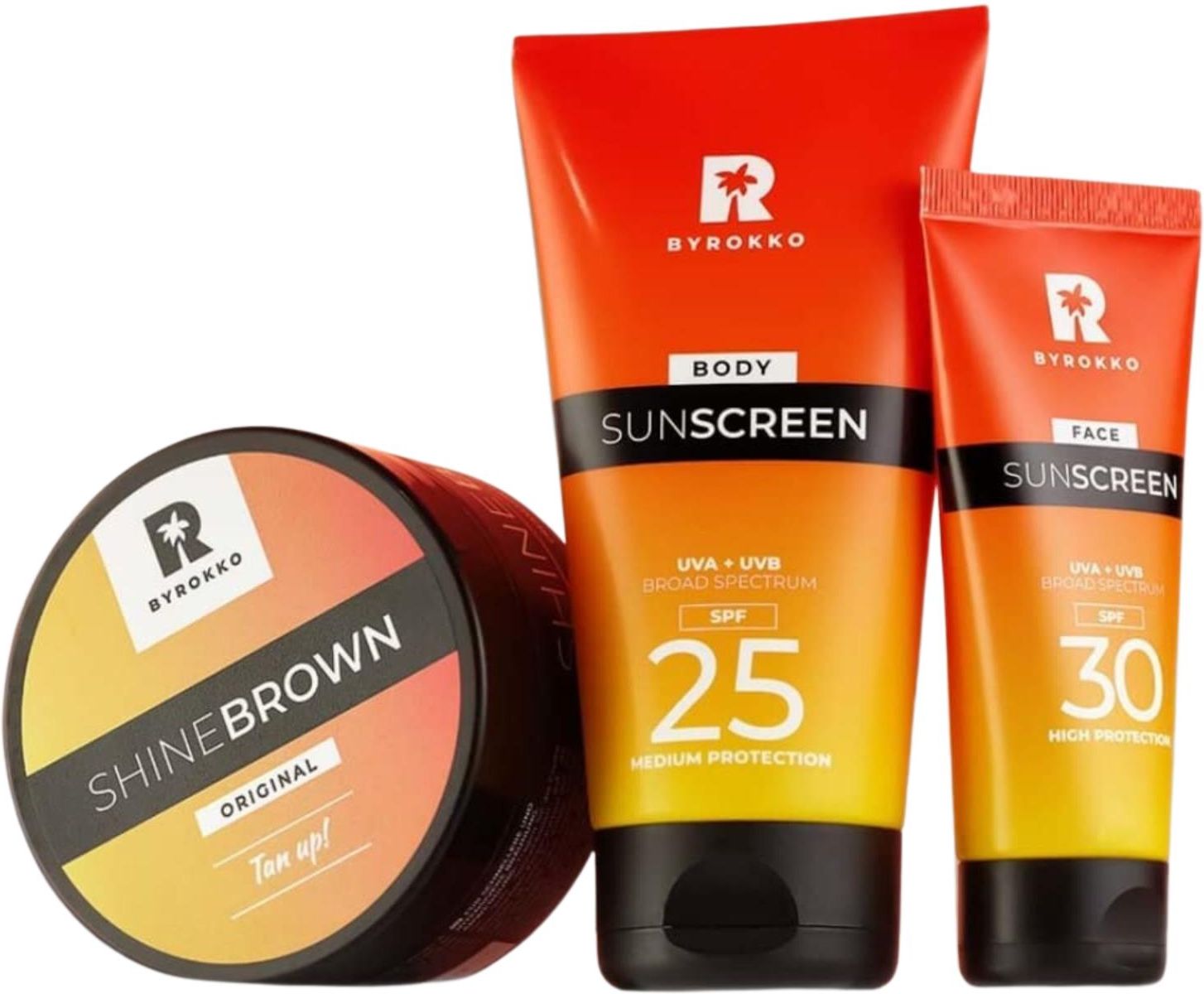 Byrokko Zestaw Shine Brown + Sunscreen SPF25 + SPF30 Krem Do Twarzy ...