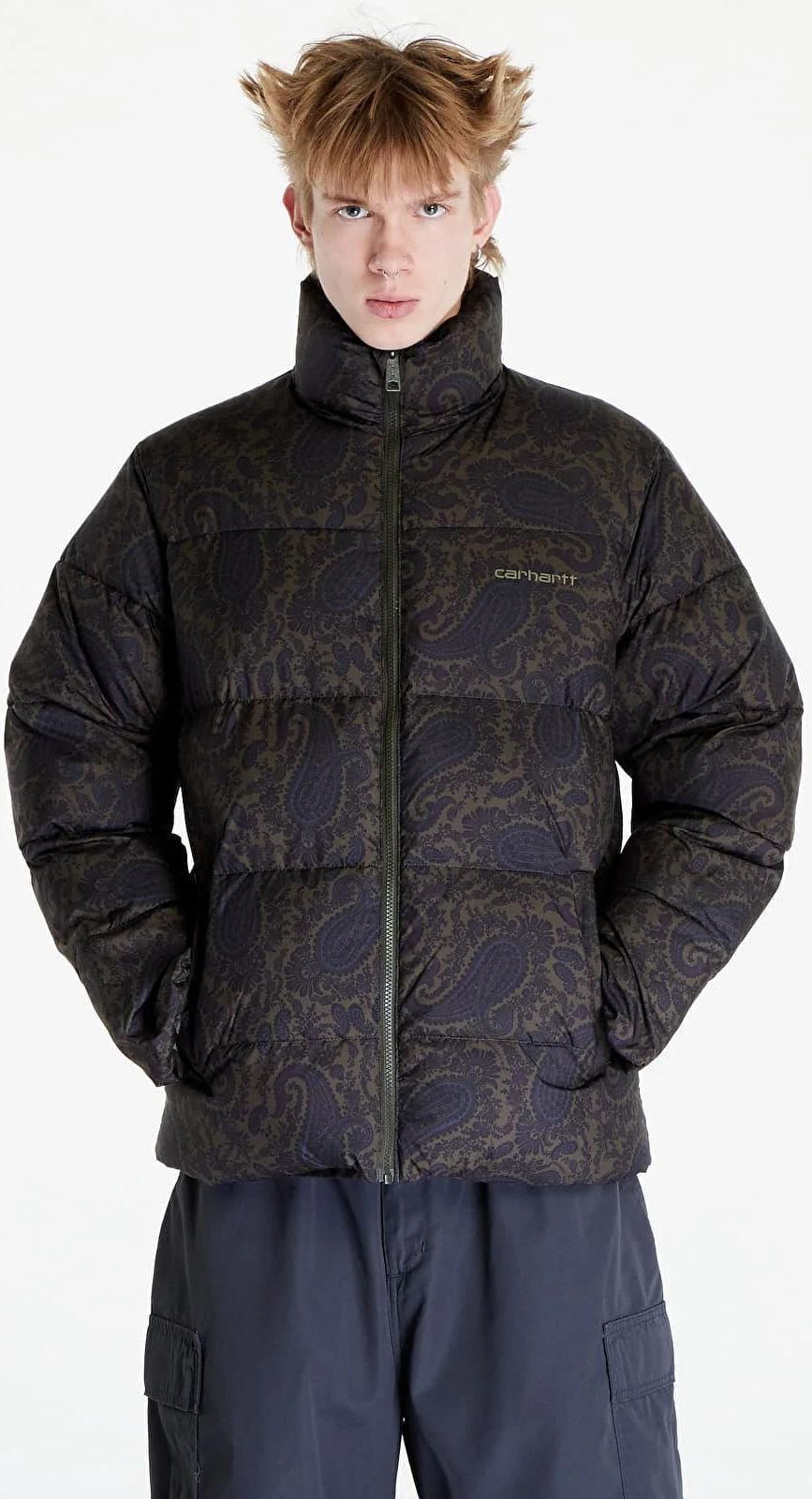 Carhartt WIP Springfield Jacket UNISEX Paisley Print, Plant/ Black ...