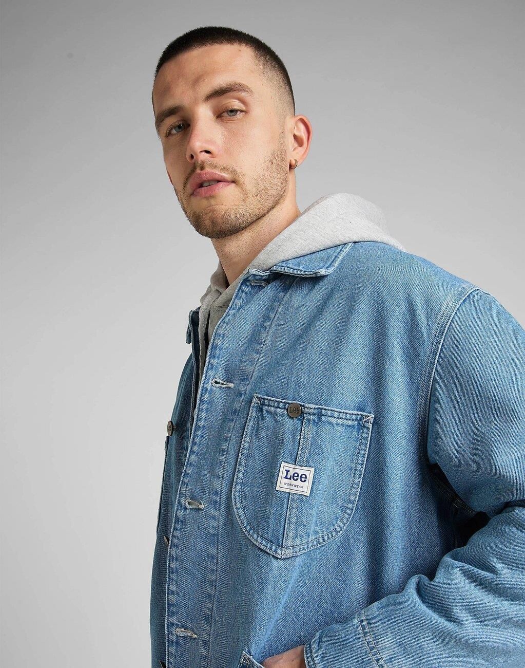 LEE LOOSE LOCO JACKET MĘSKA KURTKA JEANSOWA VINTAGE STONE L88SGAGI ...