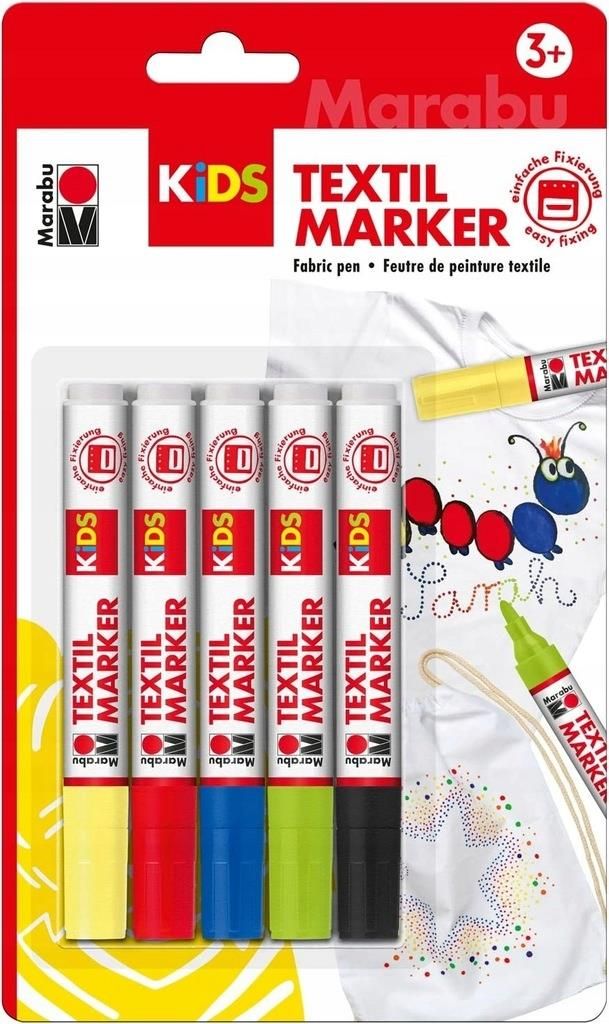 Marker Pisak Flamaster Do Tkanin Ubrań Mix 5 Kol - Ceny i opinie - Ceneo.pl