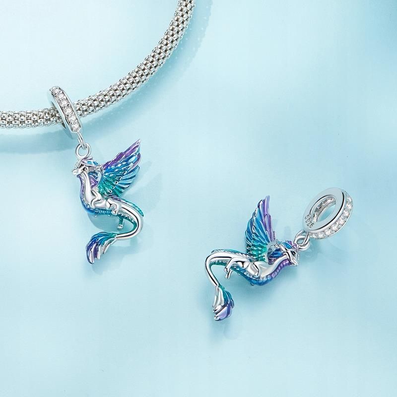 Trusky Charms Srebro 925 Charms Zawieszka Latający Smok - Ceny i opinie ...