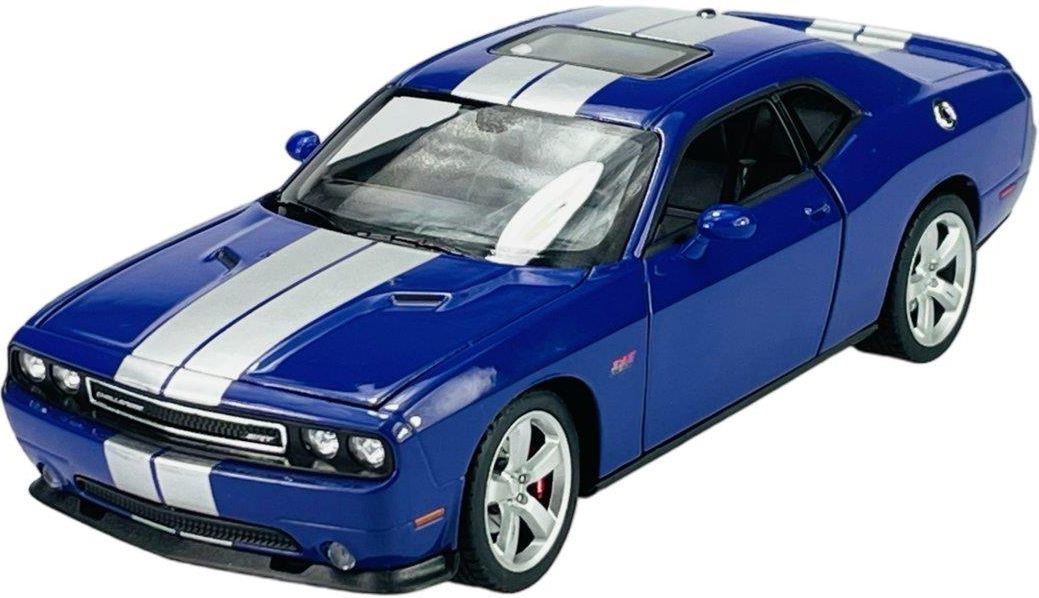 Welly 2012 Dodge Challenger Srt Fioletowy 1:24 Samochód Metalowy Model ...
