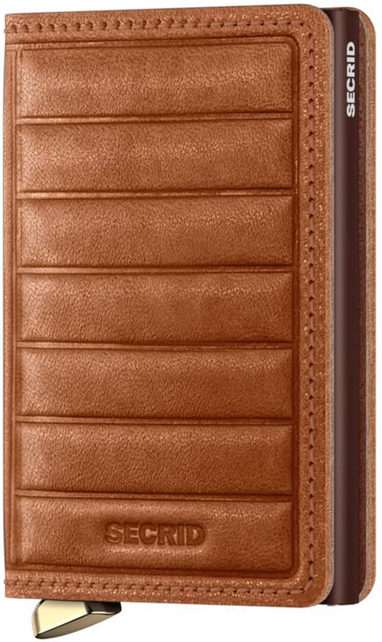 Portfel RFID Secrid Premium Slimwallet Emboss Lines - cognac - Ceny i ...