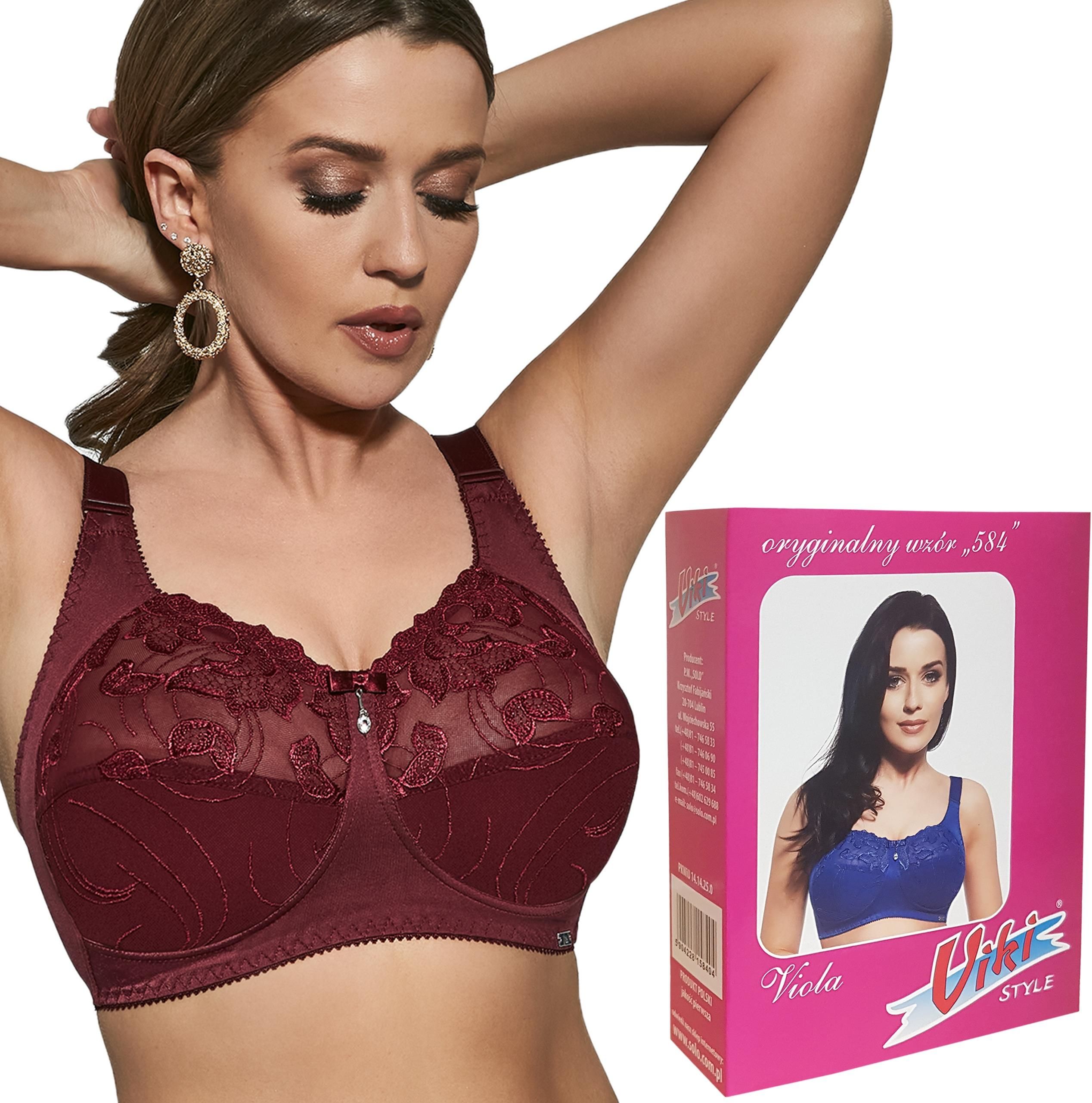 Biustonosz miękki Viki 584 Viola bordowy 95F - Ceny i opinie - Ceneo.pl