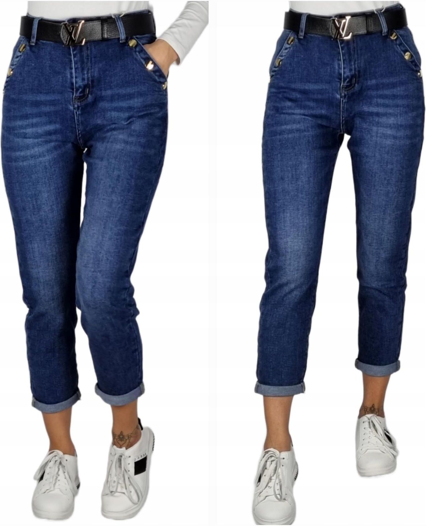 M.sara Spodnie Jeansowe Boyfriend Klasyczne Rozmiar S - Ceny i opinie - Ceneo.pl