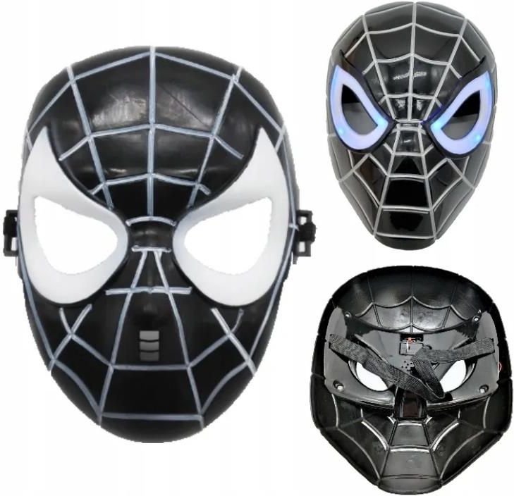 Marvel Maska Spider Man Czarna Świecąca Led Karnawał - Ceny i opinie ...