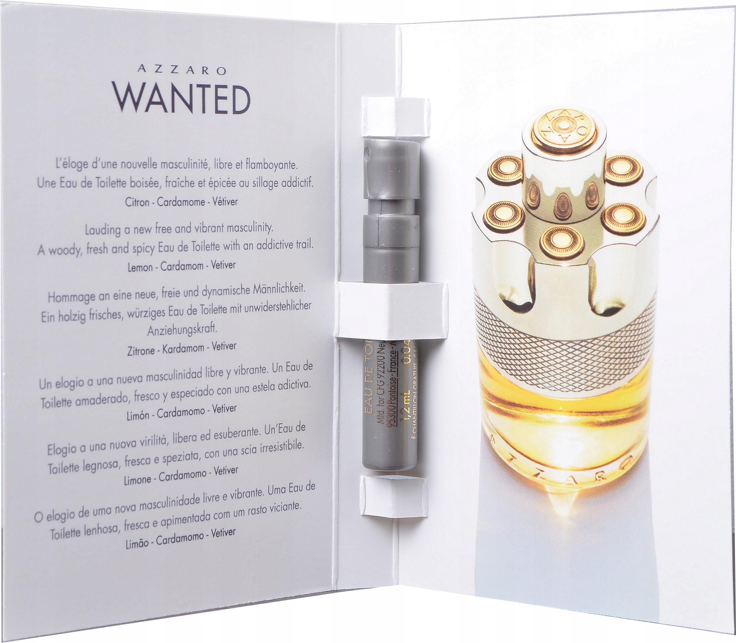 Azzaro Wanted For Men Woda Toaletowa 1,2 ml - Opinie i ceny na Ceneo.pl