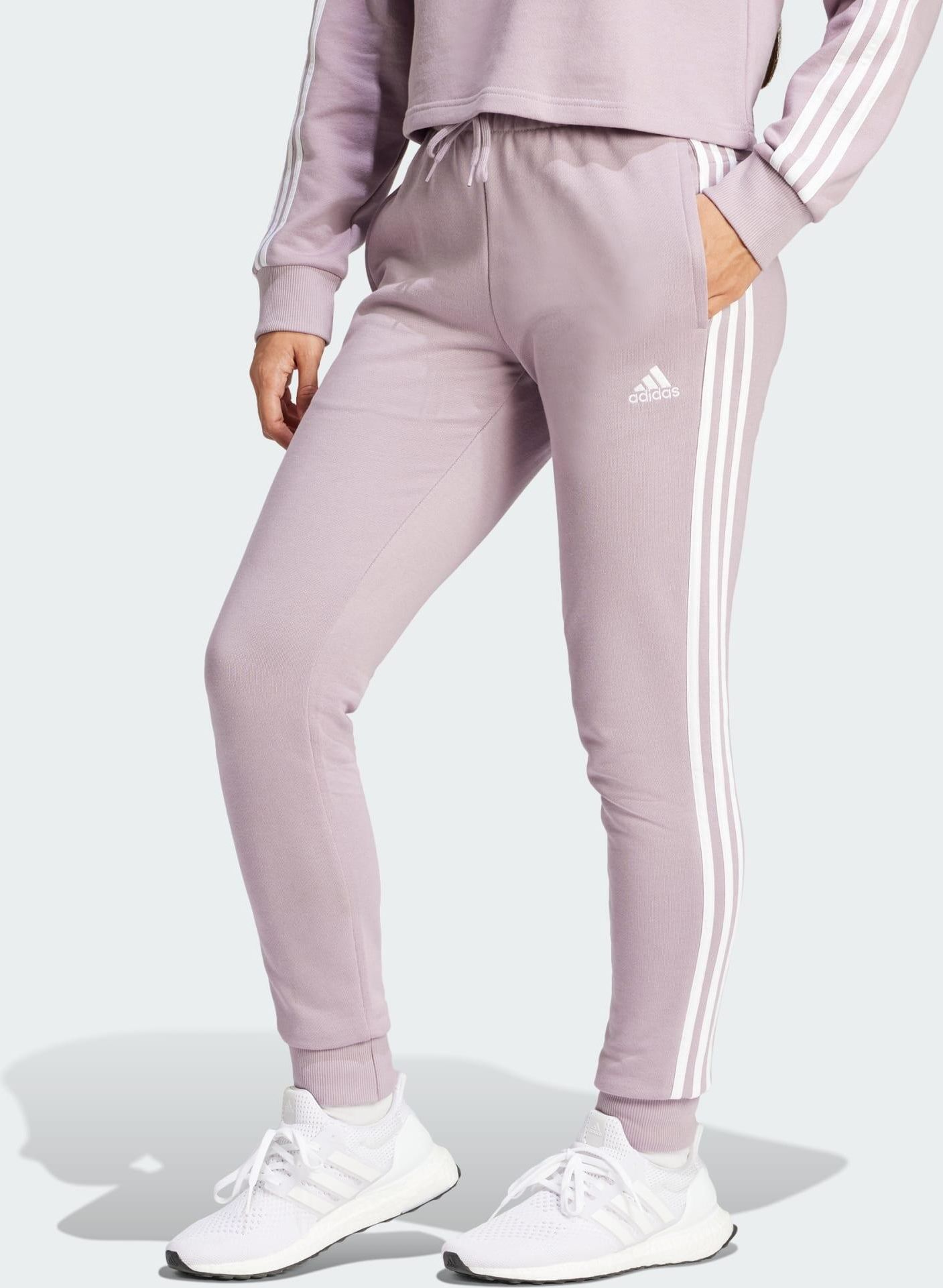 Adidas Essentials 3 Stripes French Terry Cuffed Pants Kolorowe - Ceny i ...