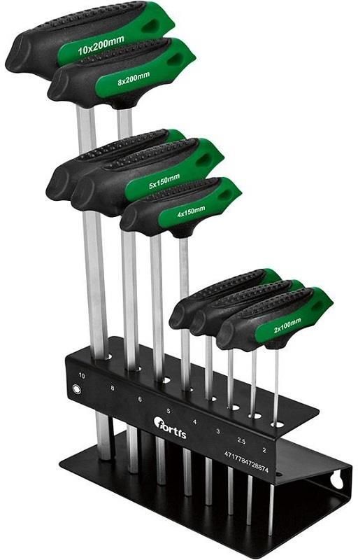 Zestaw kluczy trzpieniowych Imbusowych typ T 2-10mm Fortis - Opinie i ceny na Ceneo.pl