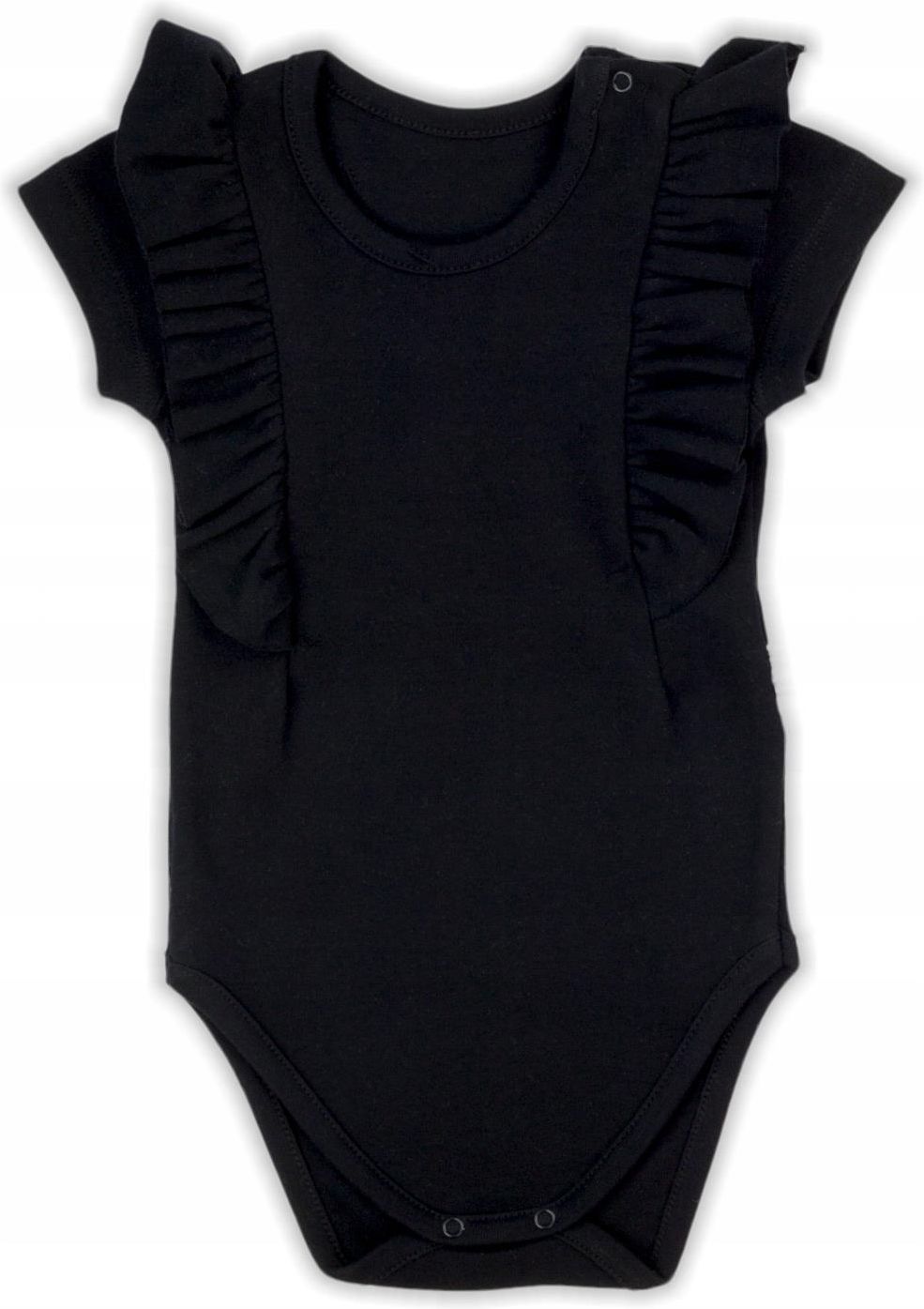 Body czarne 80 z falbankami Krótki Rękaw gładkie - Ceny i opinie - Ceneo.pl