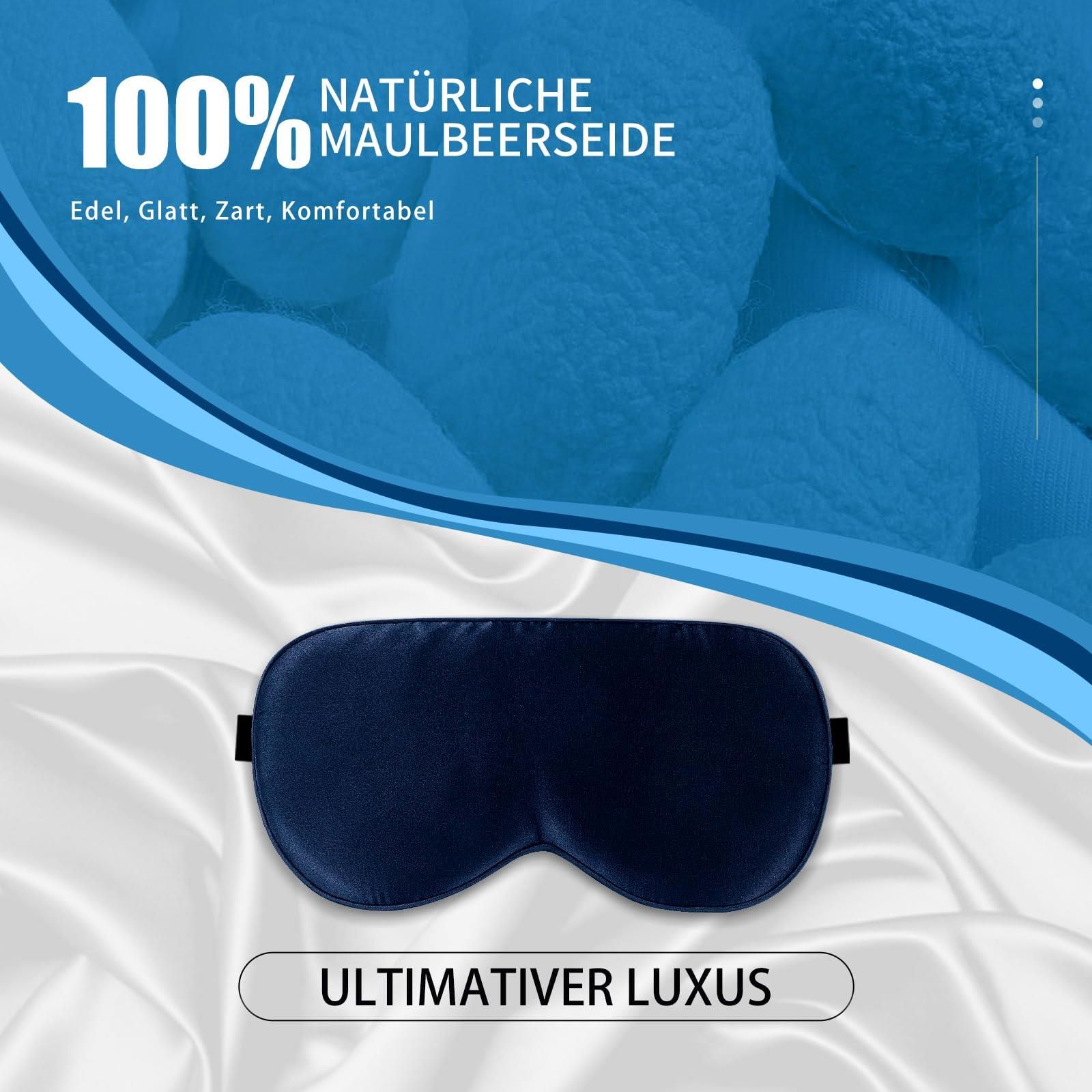 Maska Do Spania 100 % Naturalnie Czystego Naturalnego Jedwabiu ...