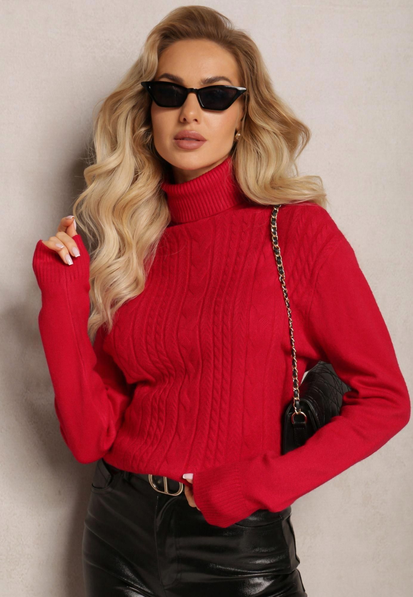 Renee Bordowy Golf damski M/L Zima - Ceny i opinie - Ceneo.pl