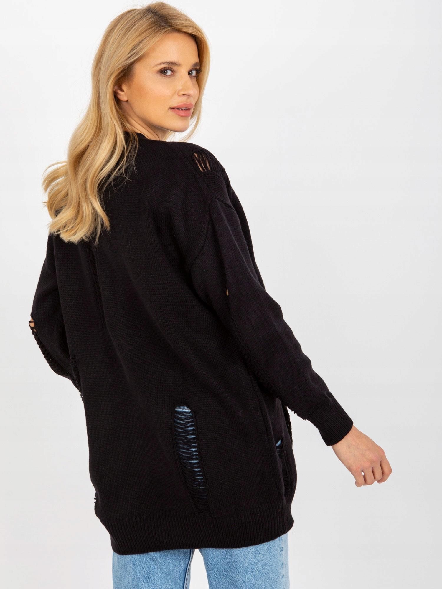 Rozpinany Sweter Damski oversize z dziurami - Ceny i opinie - Ceneo.pl