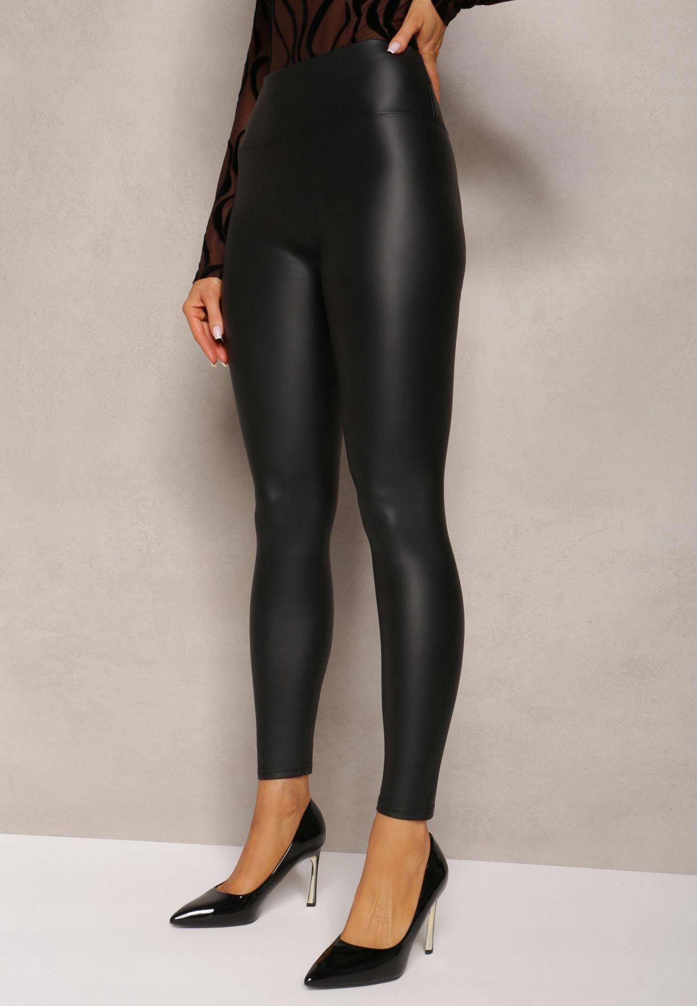 Renee Czarne Legginsy damskie M/L Ekoskóra - Ceny i opinie - Ceneo.pl