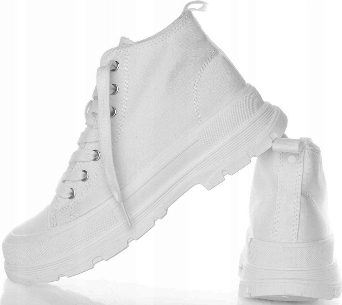 Białe Wysokie Trampki Palladi Platforma 40 - Ceny i opinie - Ceneo.pl