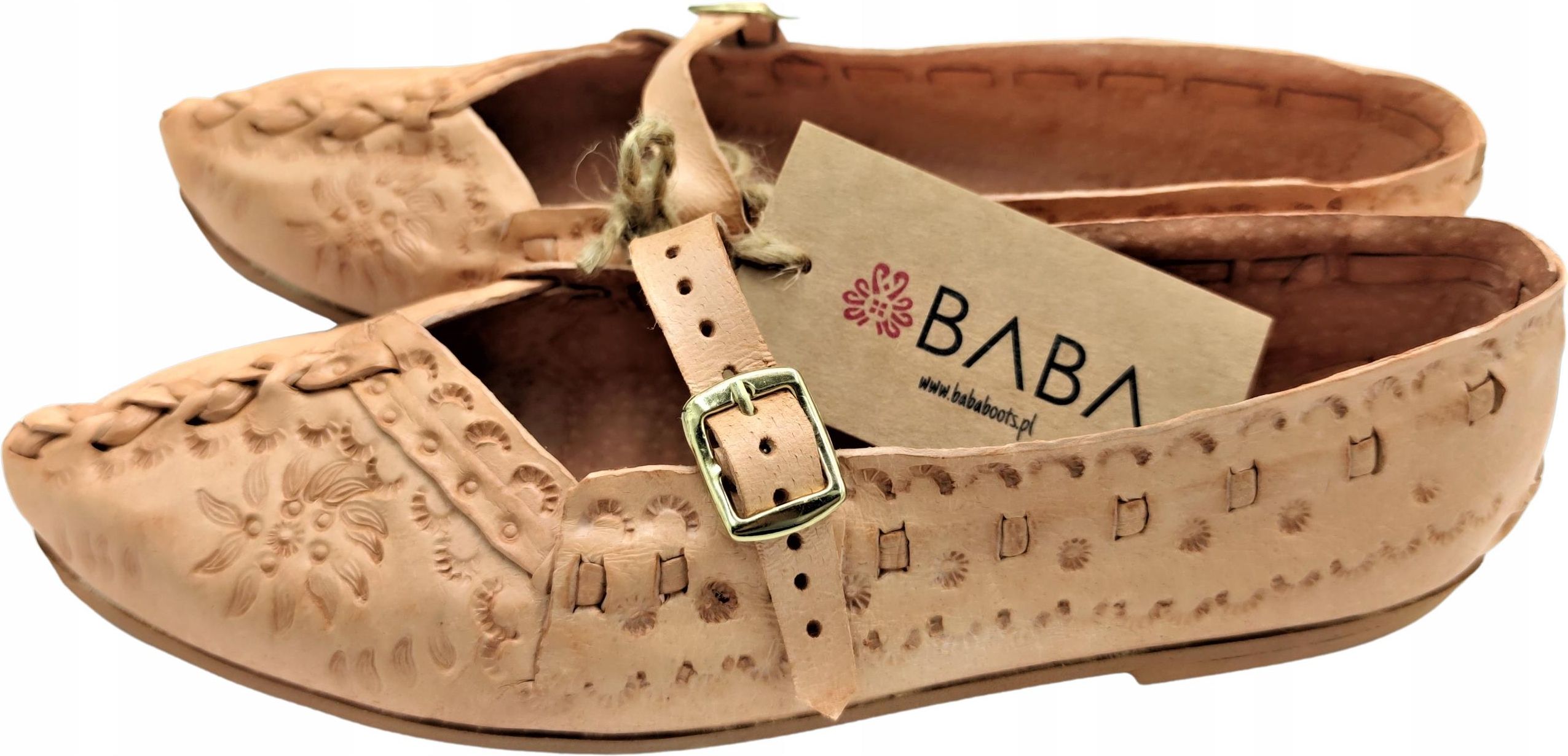 Baba Kierpce Góralskie Damskie Skóra Naturalna 36 - Ceny i opinie ...