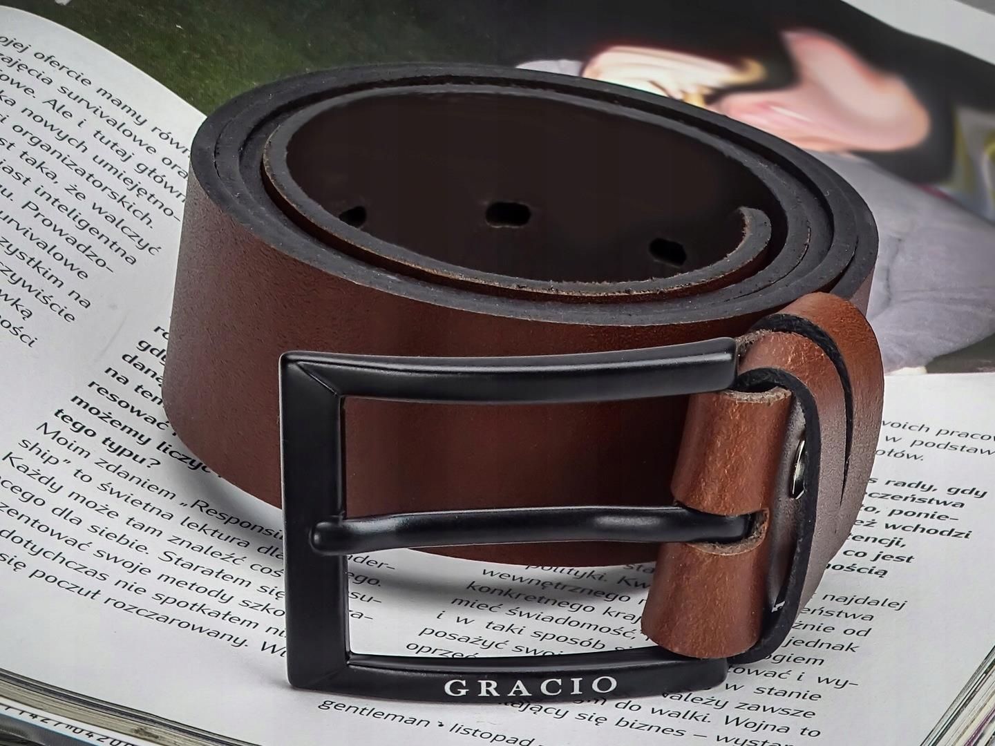 Pasek Męski Do Spodni Skórzany Gracio Skóra Długość Paska 120 CM - Ceny ...