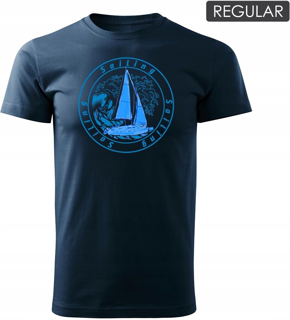 Koszulka żeglarska dla żeglarza z jachtem żaglówką męska - Ceny i ...