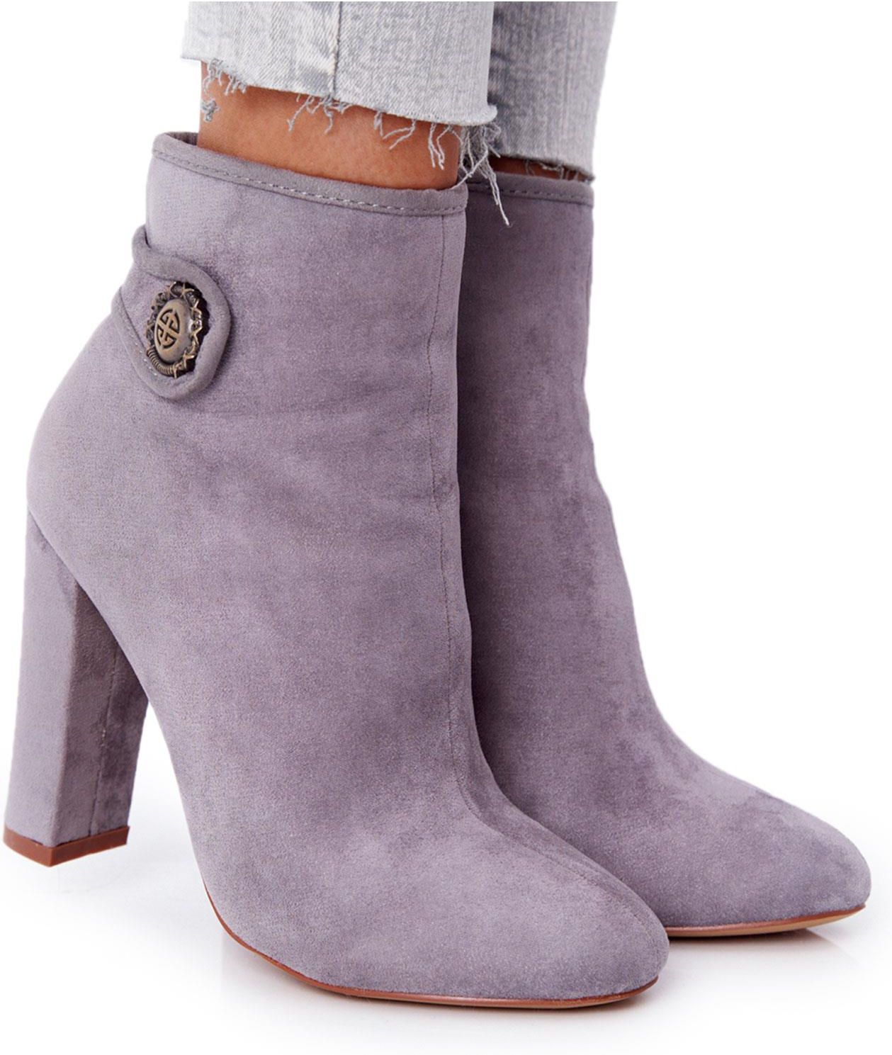 Klasyczne Botki Na Słupku Lu Boo Szare 38 - Ceny i opinie - Ceneo.pl