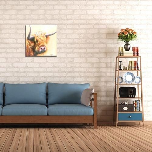 Pyramid International Louise Brown Włochaty Byk Obraz Płótno 40X40 Cm ...