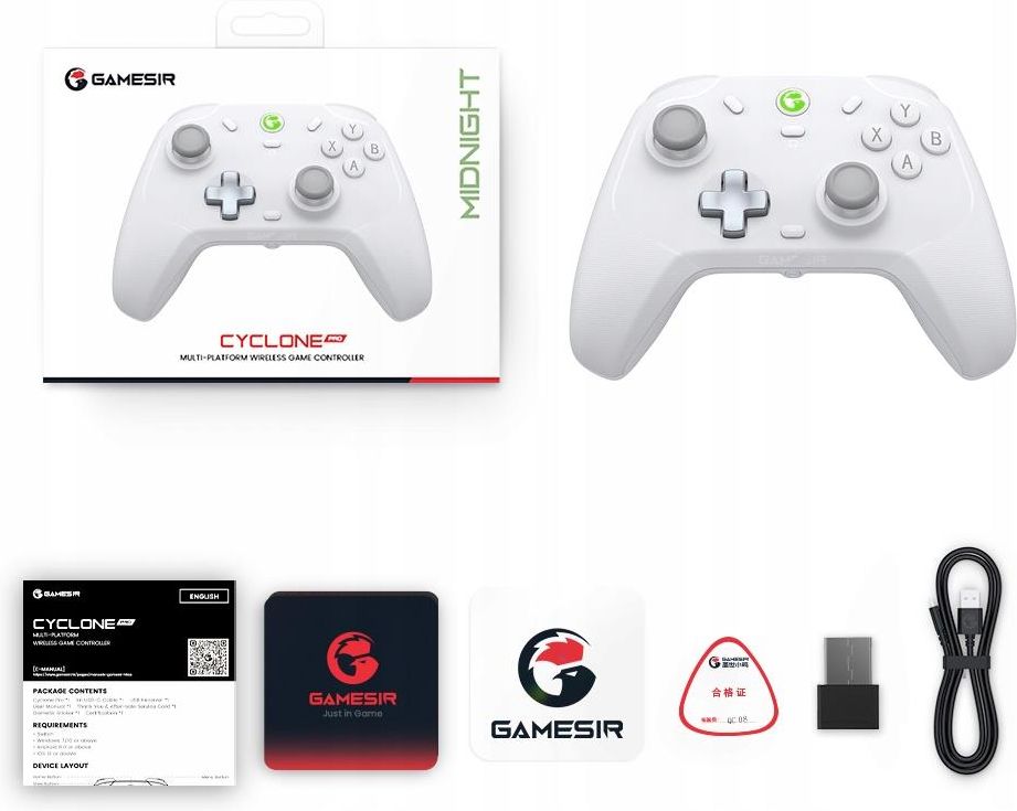 Gamepad GameSir T4 Cyclone Pro biały PC iOS Switch GAMESIRT4CPWHITE ...
