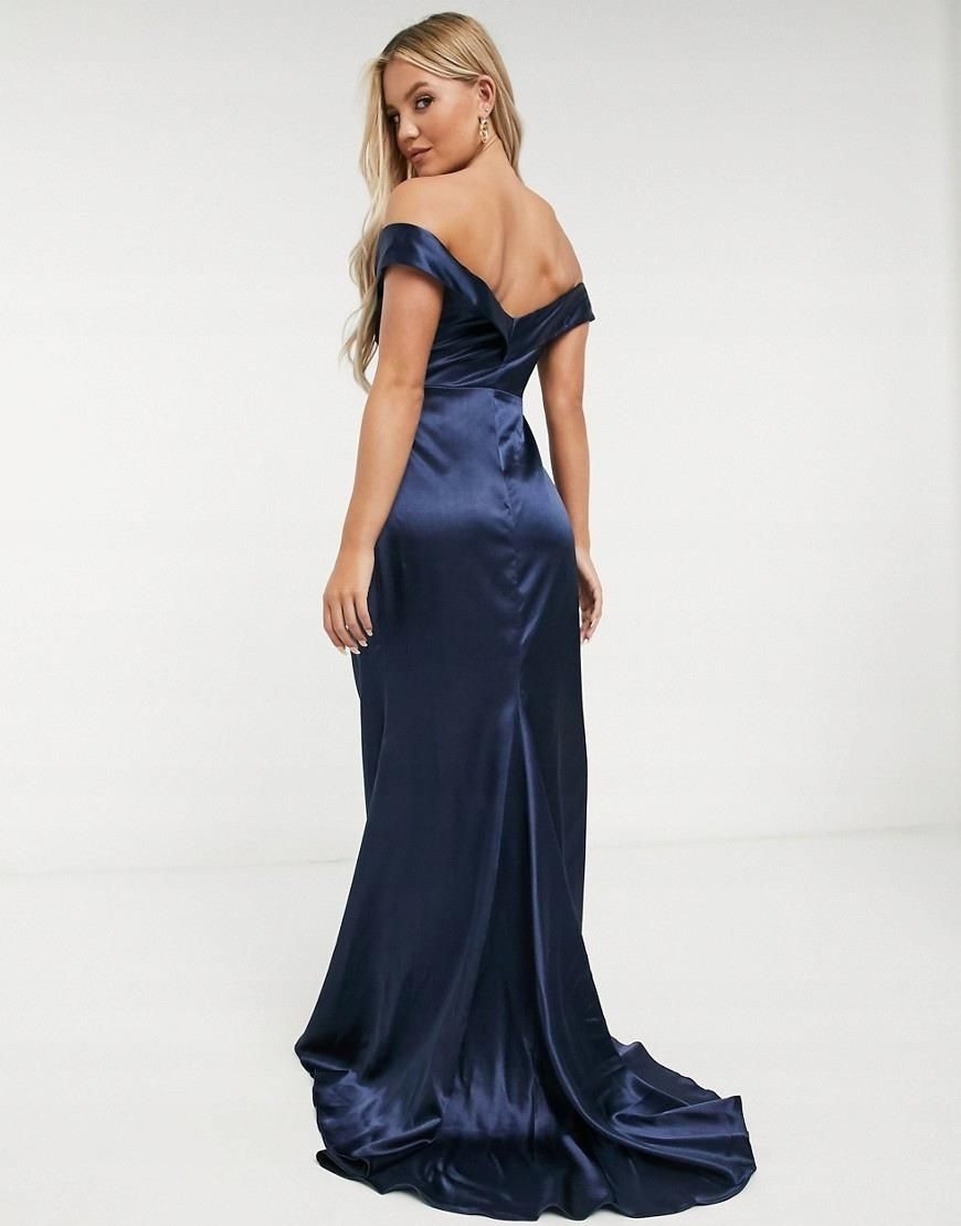 Yaura granatowa drapowana sukienka maxi 34 - Ceny i opinie - Ceneo.pl