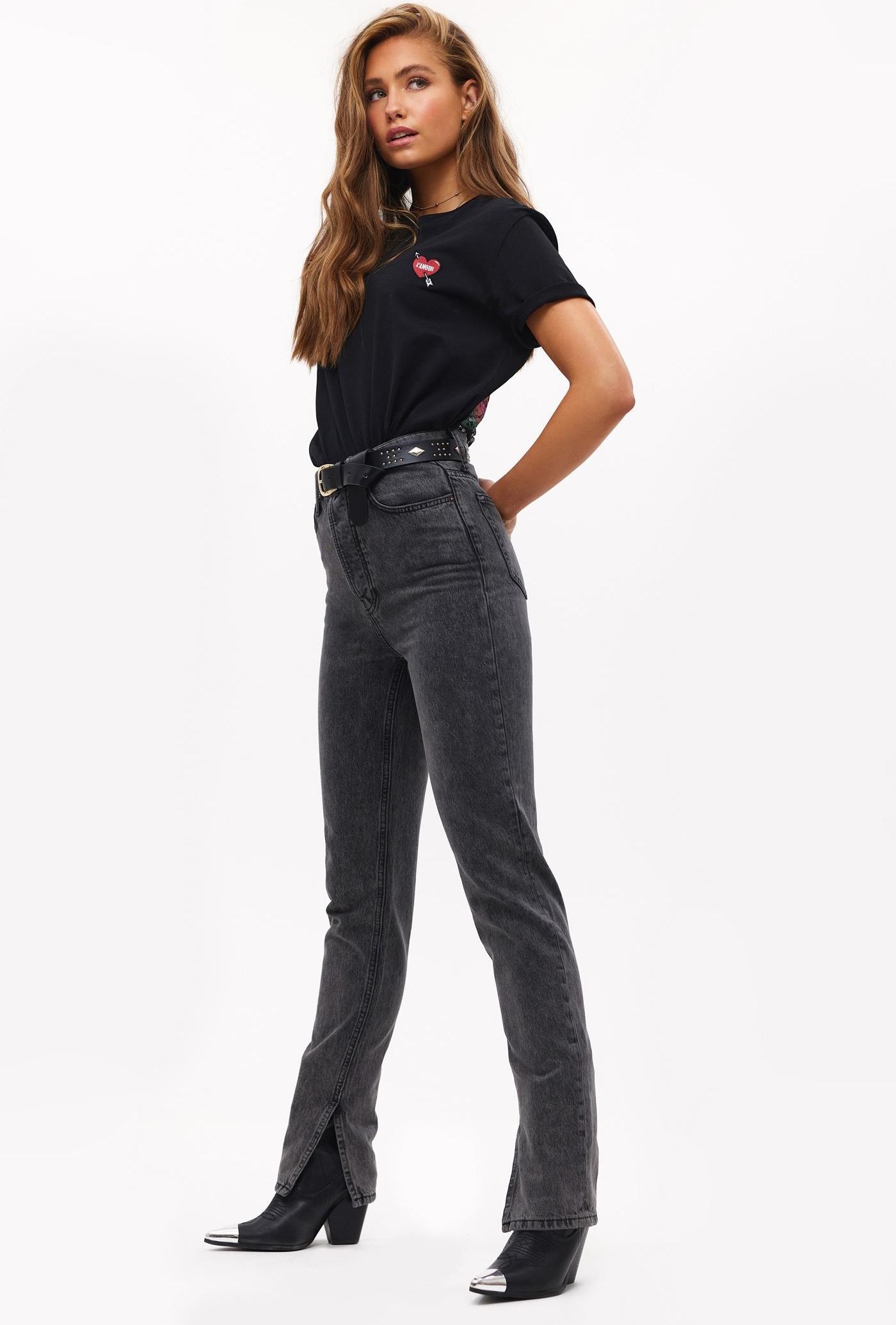 Loavies Black high slim split jeans - Ceny i opinie - Ceneo.pl