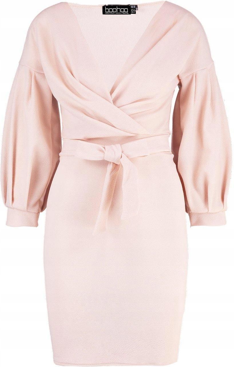 Boohoo beżowa sukienka mini na wesele XL - Ceny i opinie - Ceneo.pl