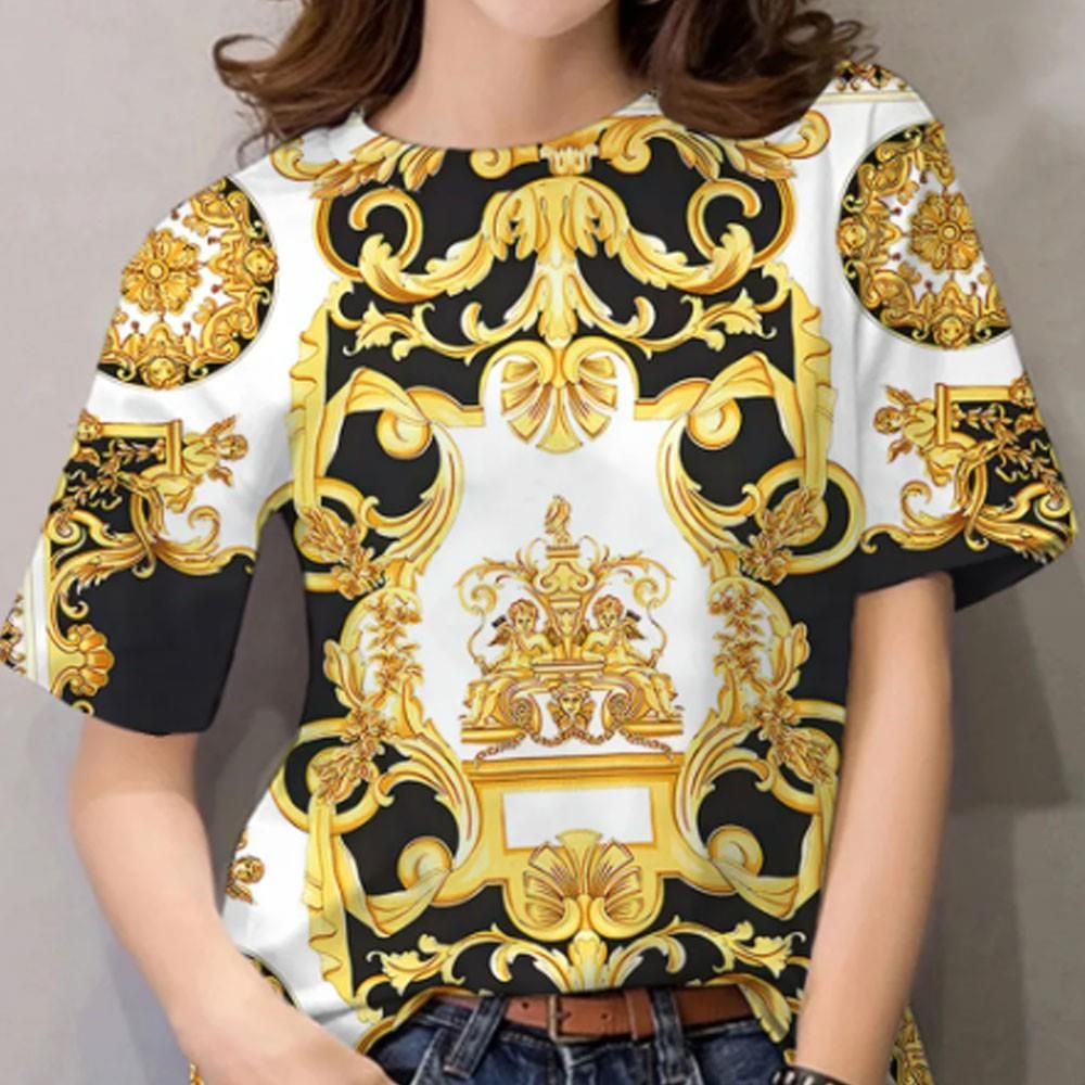 T-shirt Damski Bluzka Koszulka 3D Styl Versace XL - Ceny i opinie ...