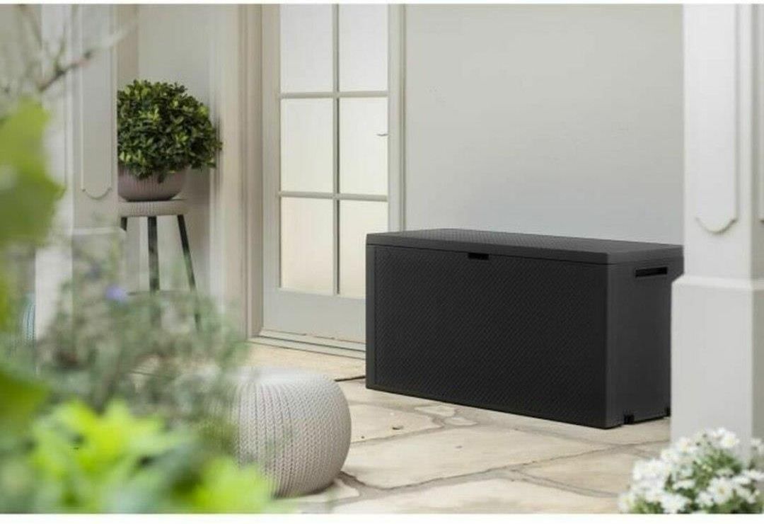 Keter Skrzynia Zewnętrzna Emily Ciemny Szary Żywica Plastikowy ...