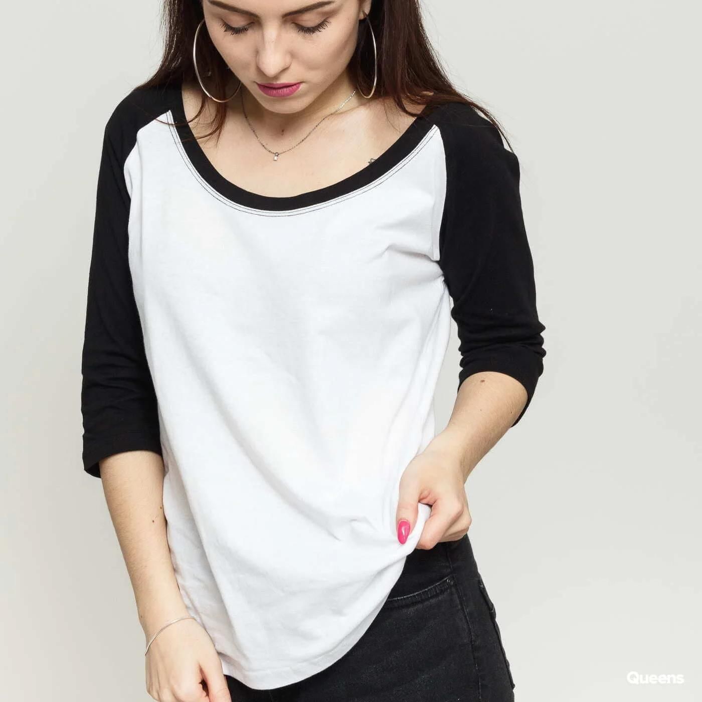 Urban Classics Ladies 3/4 Contrast Raglan White/ Black - Ceny i opinie ...