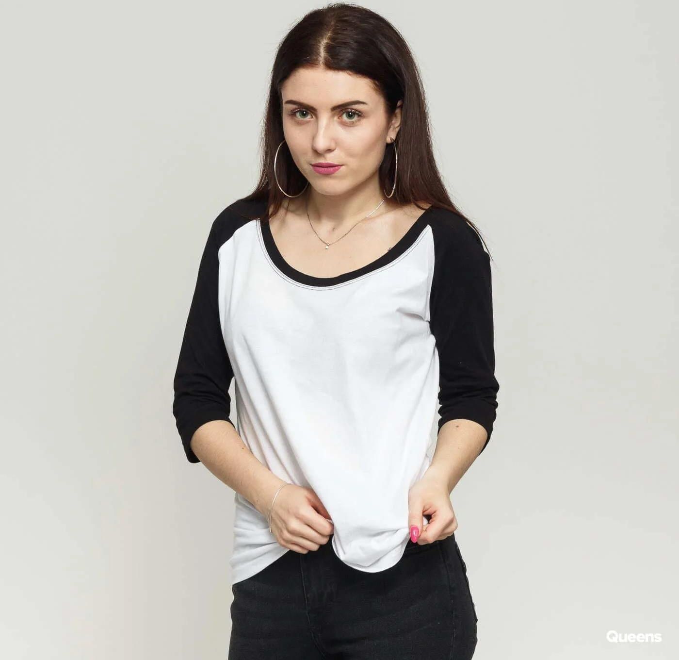 Urban Classics Ladies 3/4 Contrast Raglan White/ Black - Ceny i opinie ...