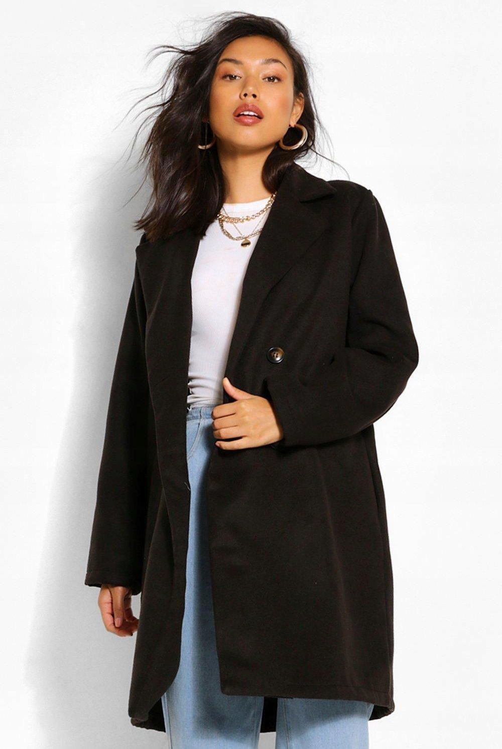 Boohoo Czarny Płaszcz Guziki Pyt Xxh__m - Ceny i opinie - Ceneo.pl