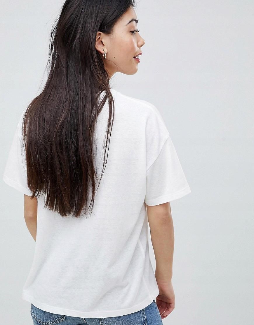 Kremowy T-shirt z napisem slogan M 38 - Ceny i opinie - Ceneo.pl