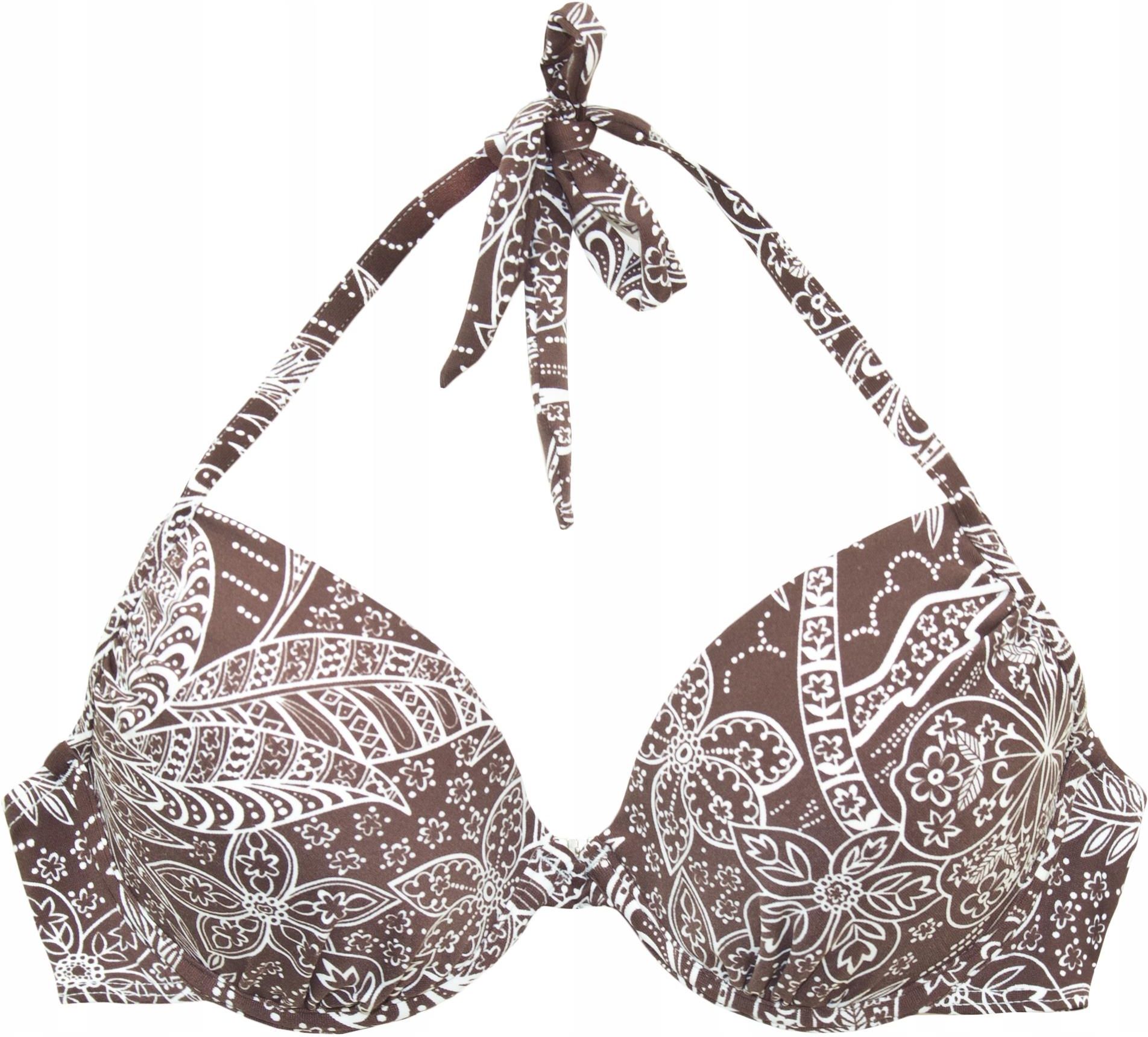Strój Kąpielowy Dwuczęściowy Brązowo-biały 75C/L - Ceny i opinie - Ceneo.pl