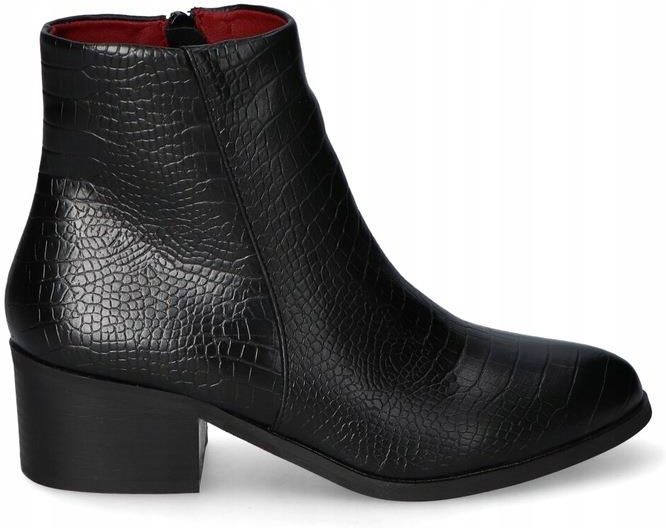 Botki Damskie Jezzi Ocieplane Czarne Na Obcasie 21BT35-4246 - Ceny i ...