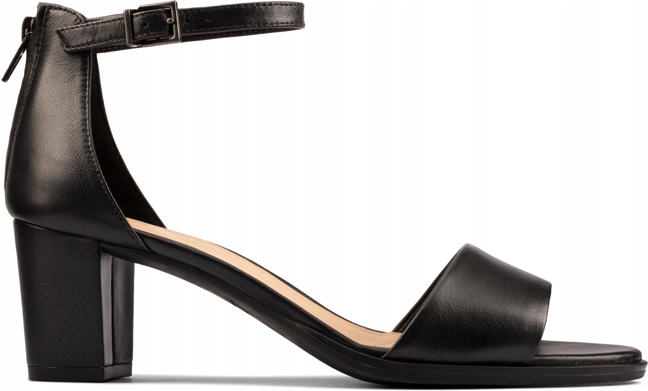 Sandałki skórzane Clarks Kaylin 60 czarne 37.5 - Ceny i opinie - Ceneo.pl