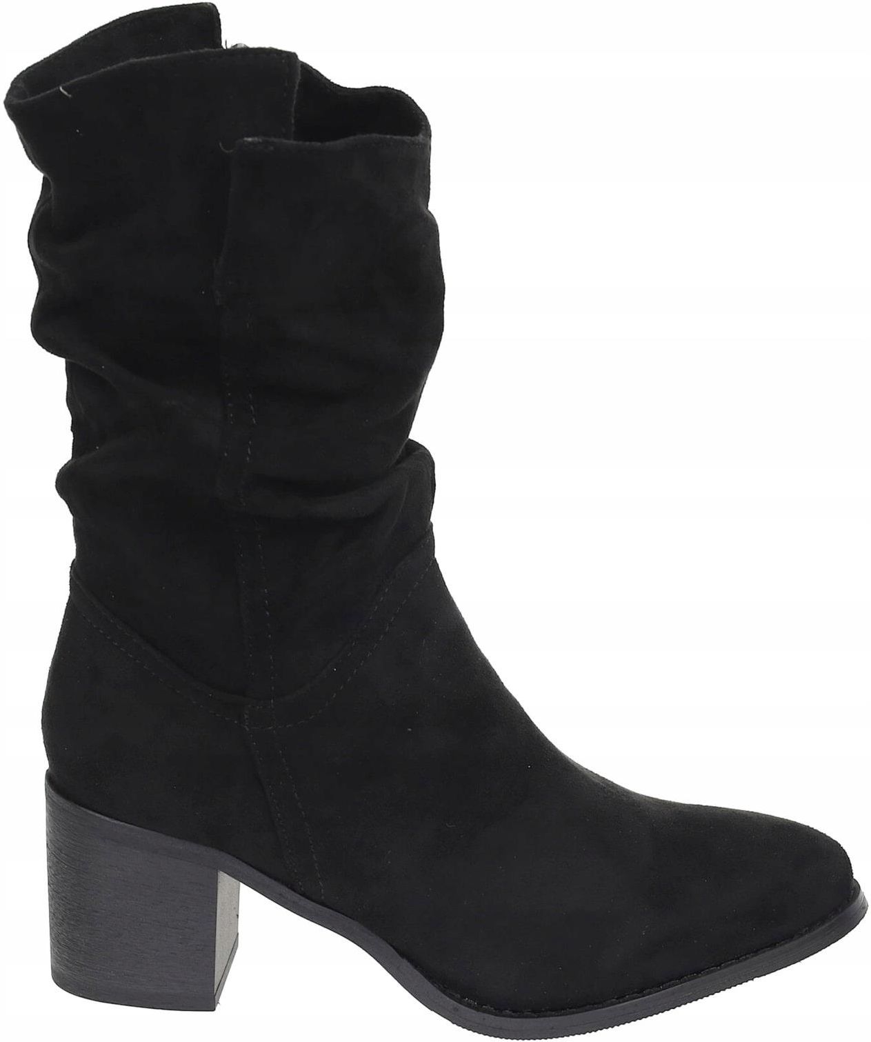 Botki Damskie Jezzi Czarne Kowbojki Ocieplane Buty Zimowe 23BT35-6459 ...