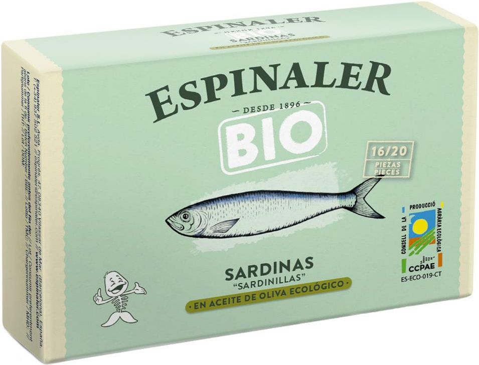 Espinaler Sardynki Małe W Oliwie Ekstra Z Pierwszego Tłoczenia Bio 115g ...